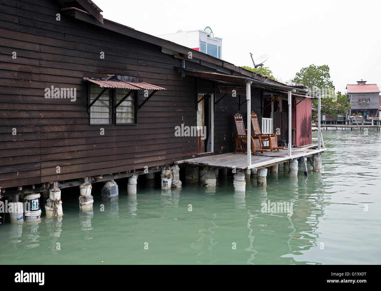 Chew Jetty, UNESCO World heritage site in Penang Malaysia Stock Photo ...