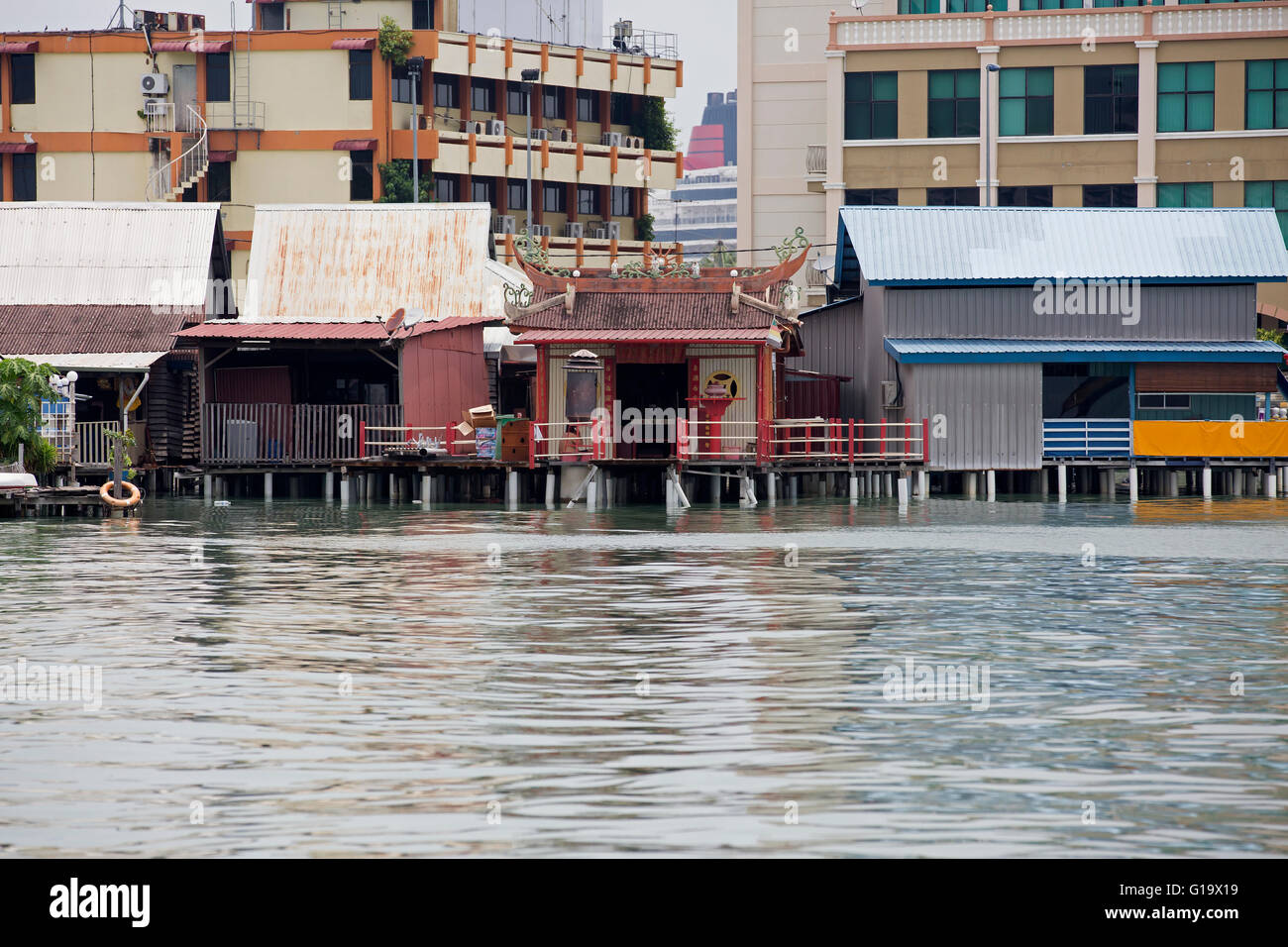 Chew Jetty, UNESCO World heritage site in Penang Malaysia Stock Photo ...