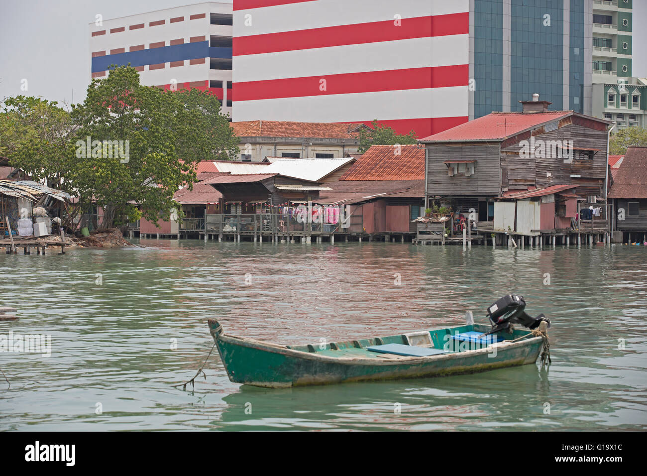 Chew Jetty, UNESCO World heritage site in Penang Malaysia Stock Photo ...
