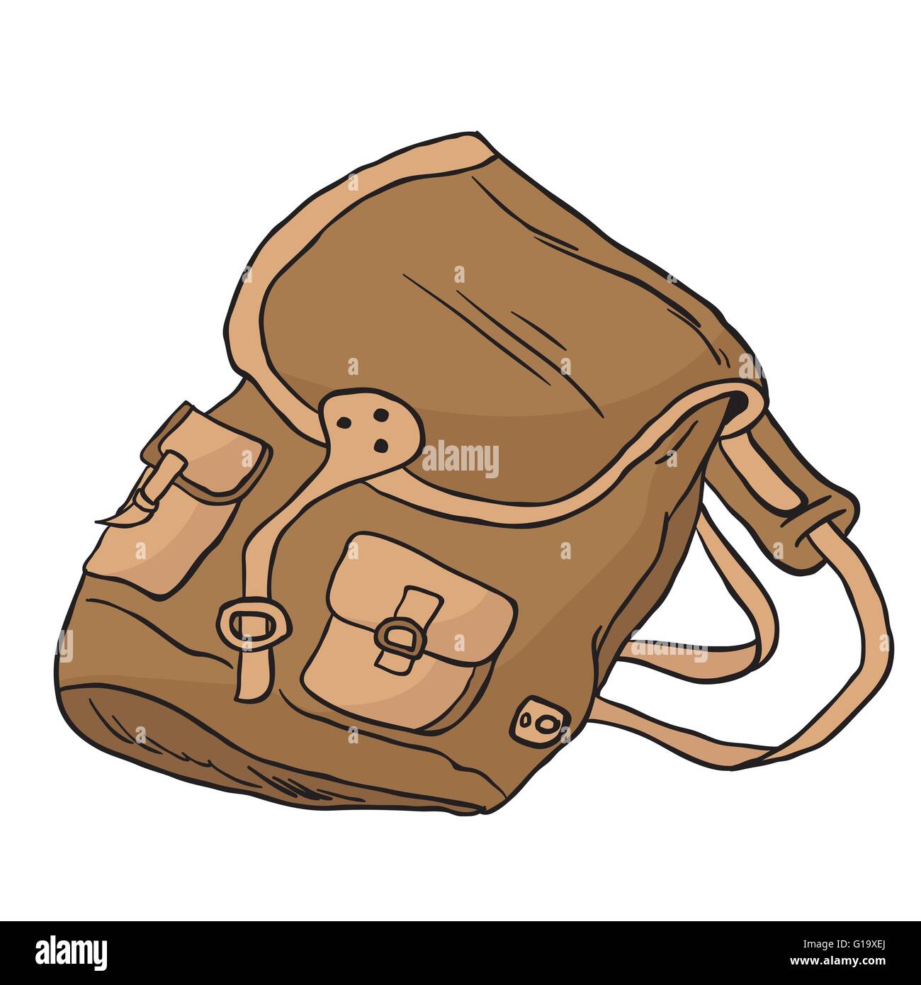 camping bag cartoon illustration Stock Vector Image & Art - Alamy