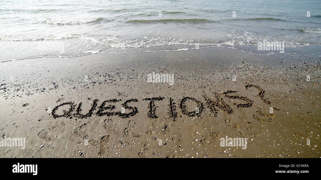 Question questions sea hi-res stock photography and images - Alamy