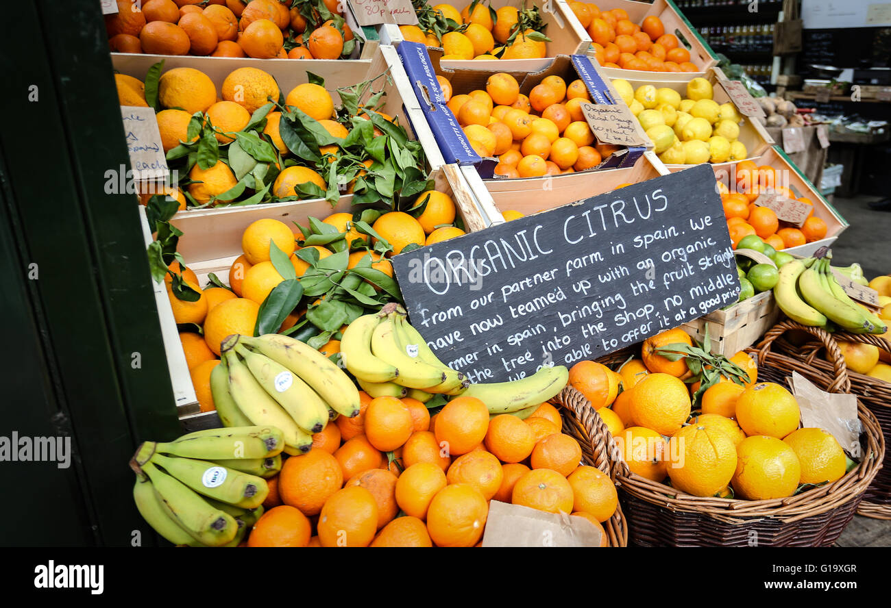 Organic Citrus fruits for sale Stock Photo - Alamy