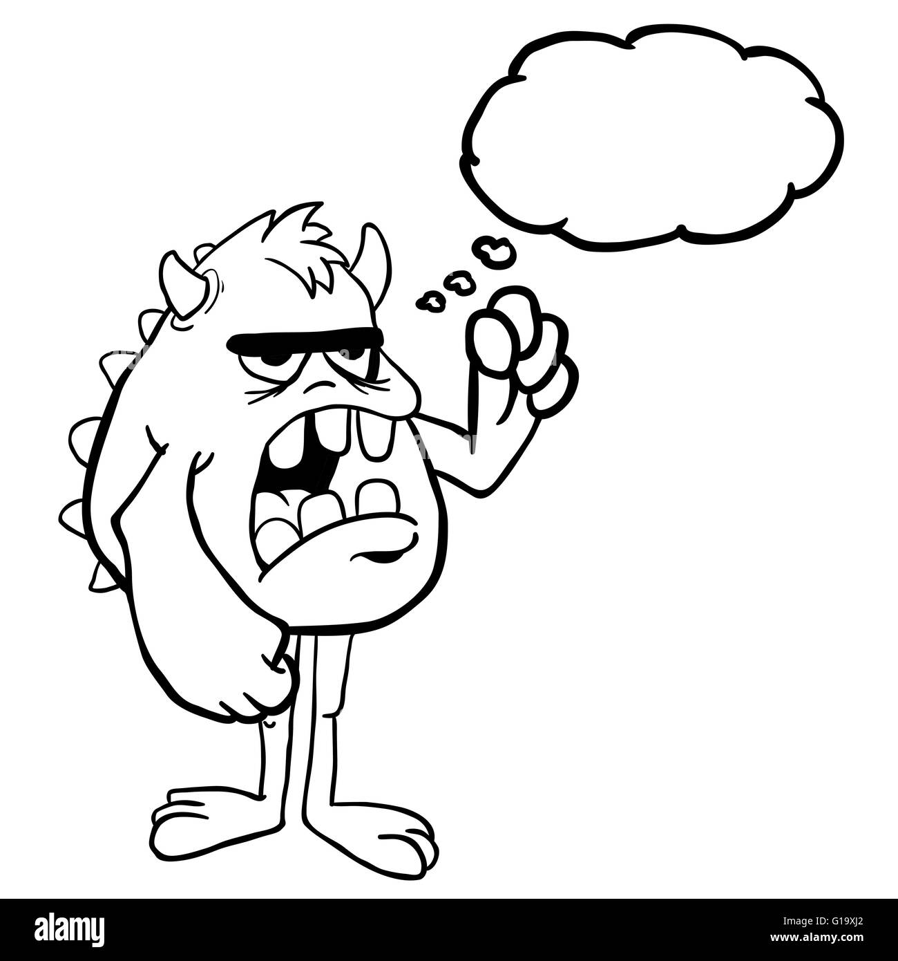 Mean Monster Illustration