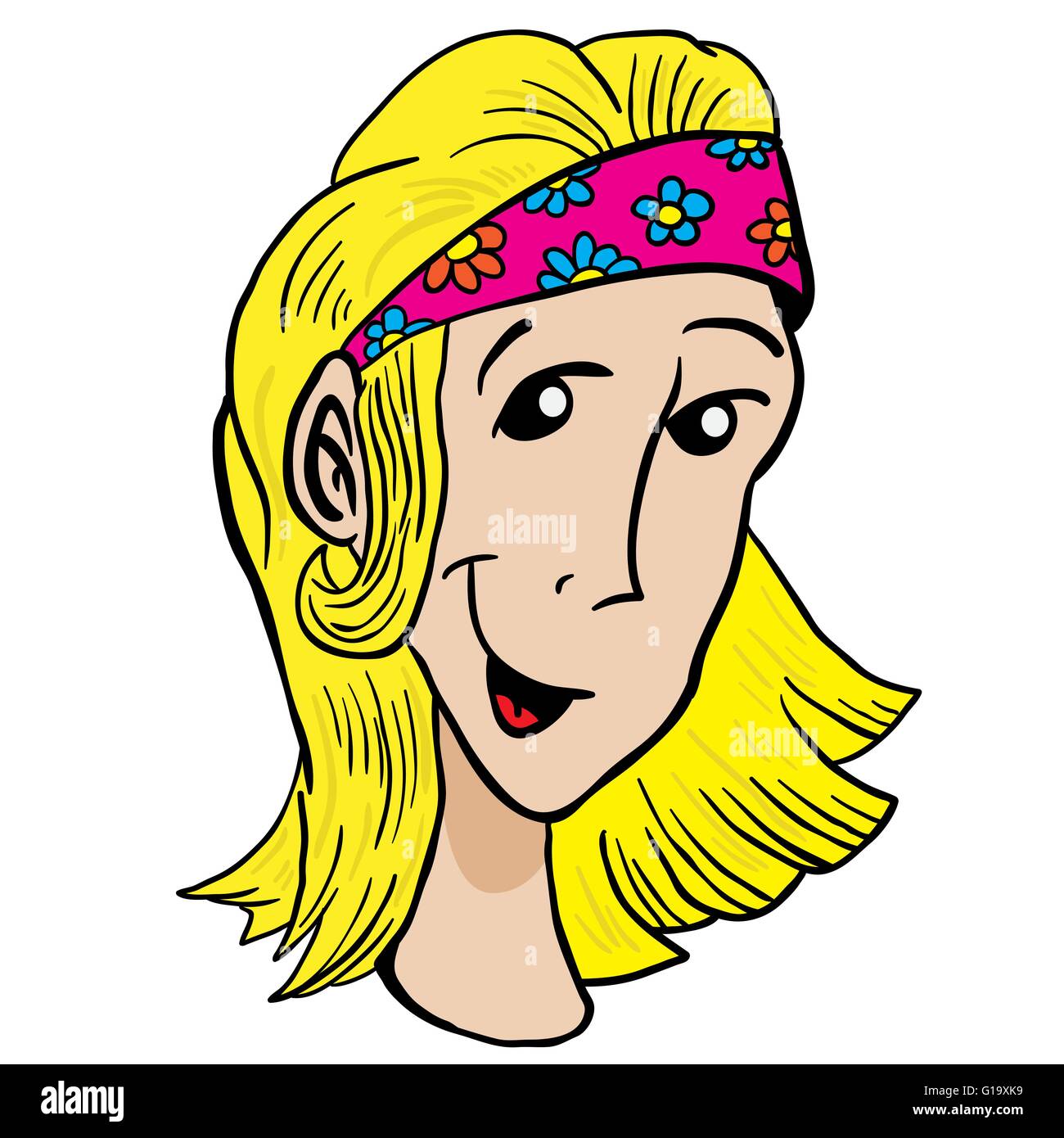 Blonde girl cartoon illustration hi-res stock photography and images ...