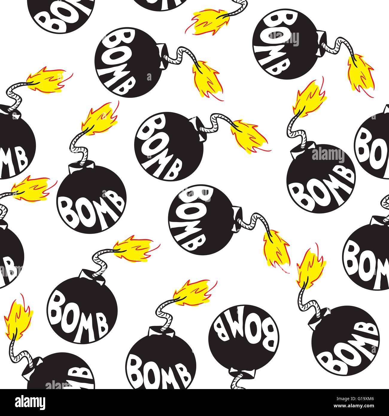 bomb seamless pattern Stock Vector Image & Art - Alamy