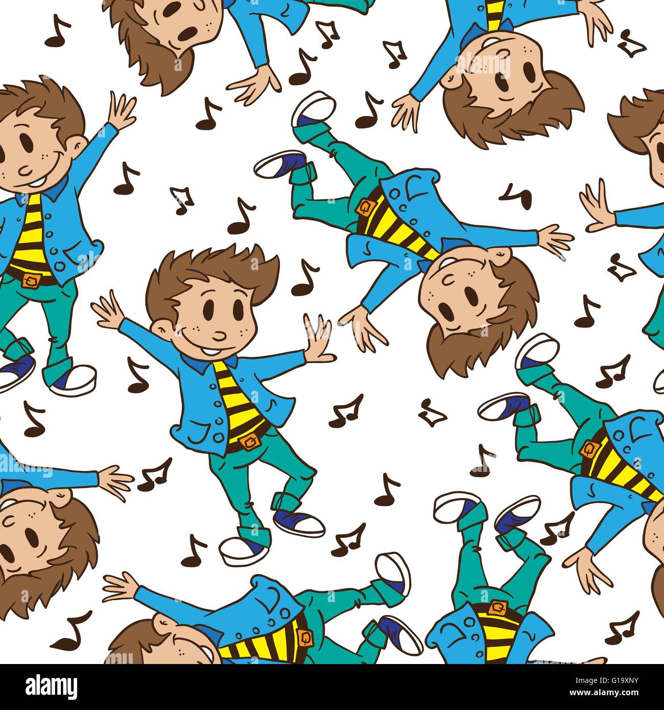 boy dancing seamless pattern Stock Vector Image & Art - Alamy