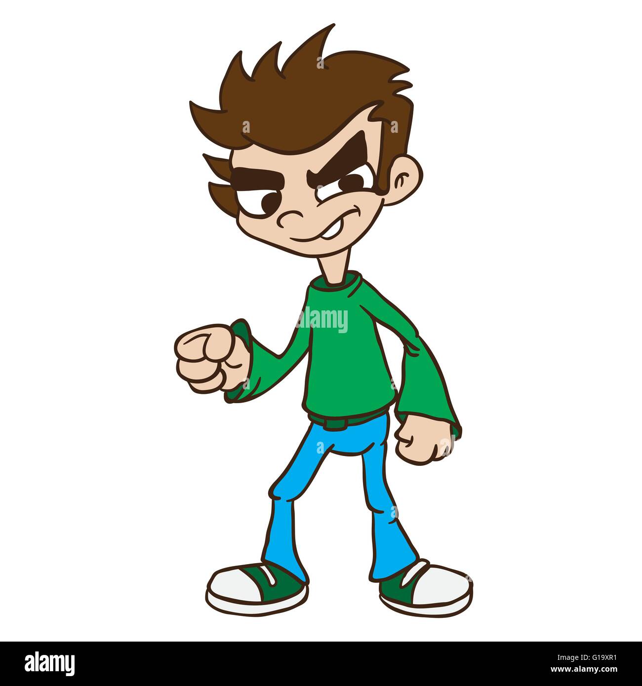 boy standing cartoon illustration Stock Vector Image & Art - Alamy
