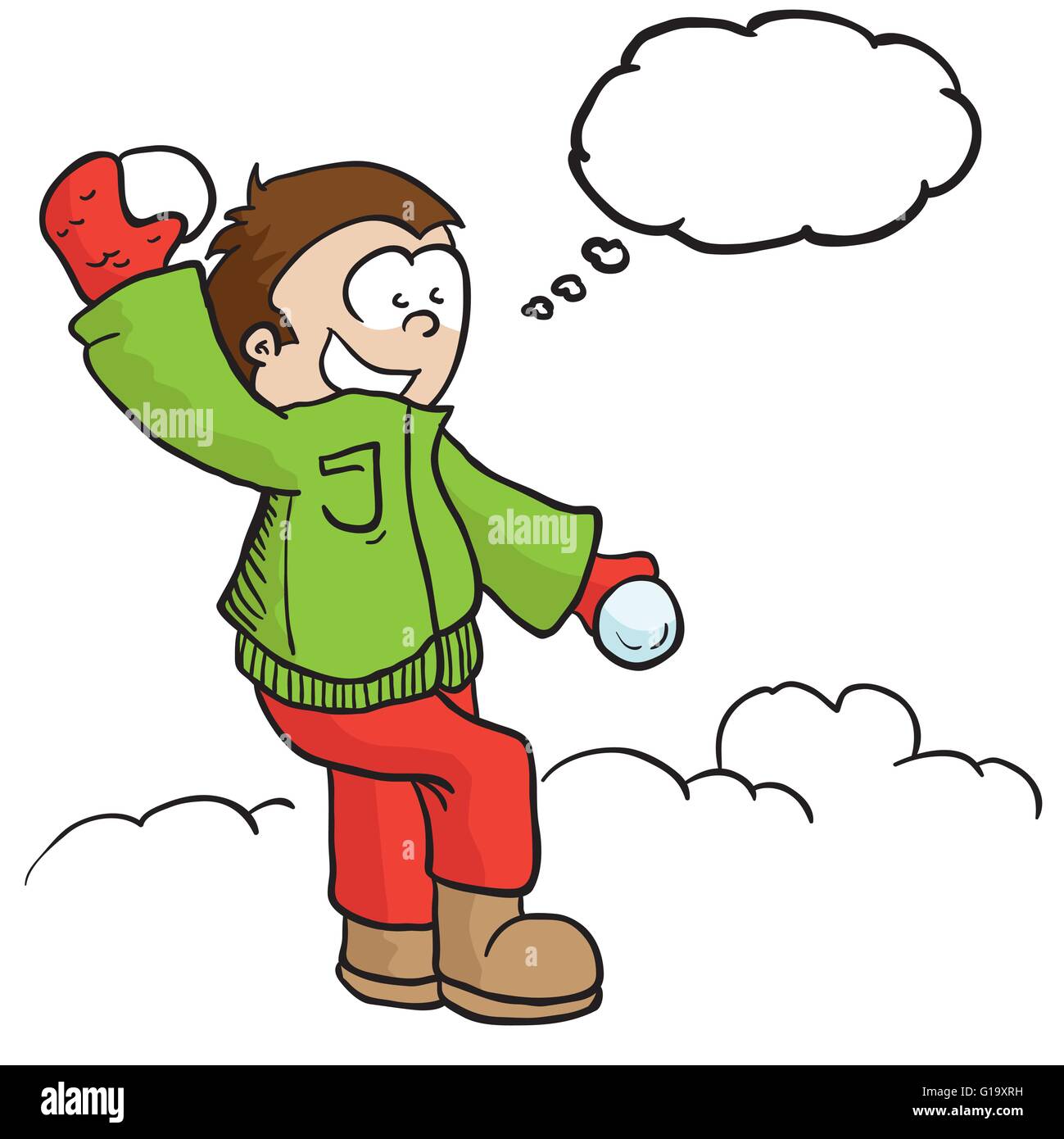 Throwing Snowball Clipart Boy And Girl Throwing Snowball At Each Other