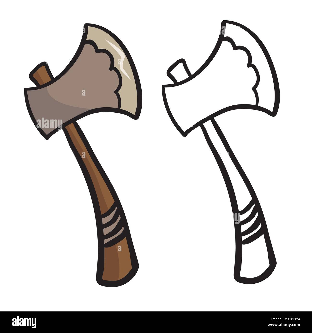 cartoon illustration of an axe Stock Vector Image & Art - Alamy