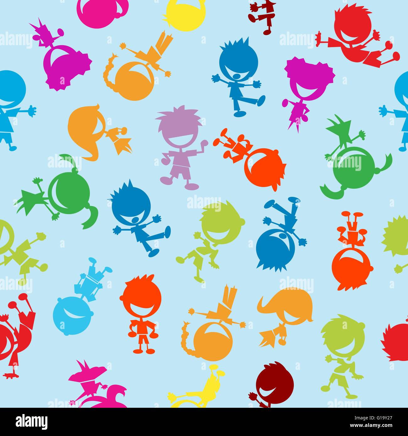 Colorful group active Stock Vector Images - Alamy
