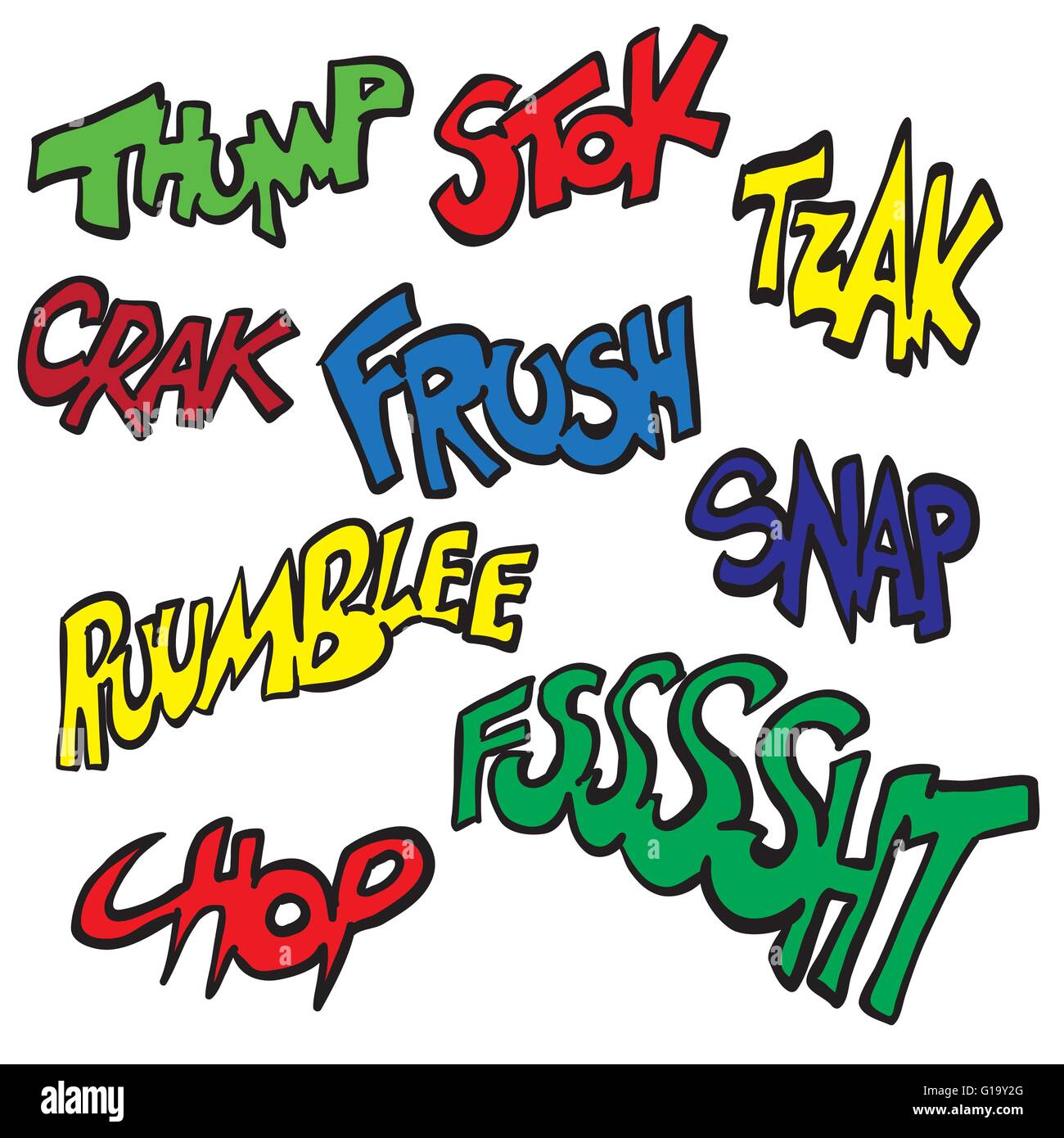 comic sounds set Stock Vector Image & Art - Alamy