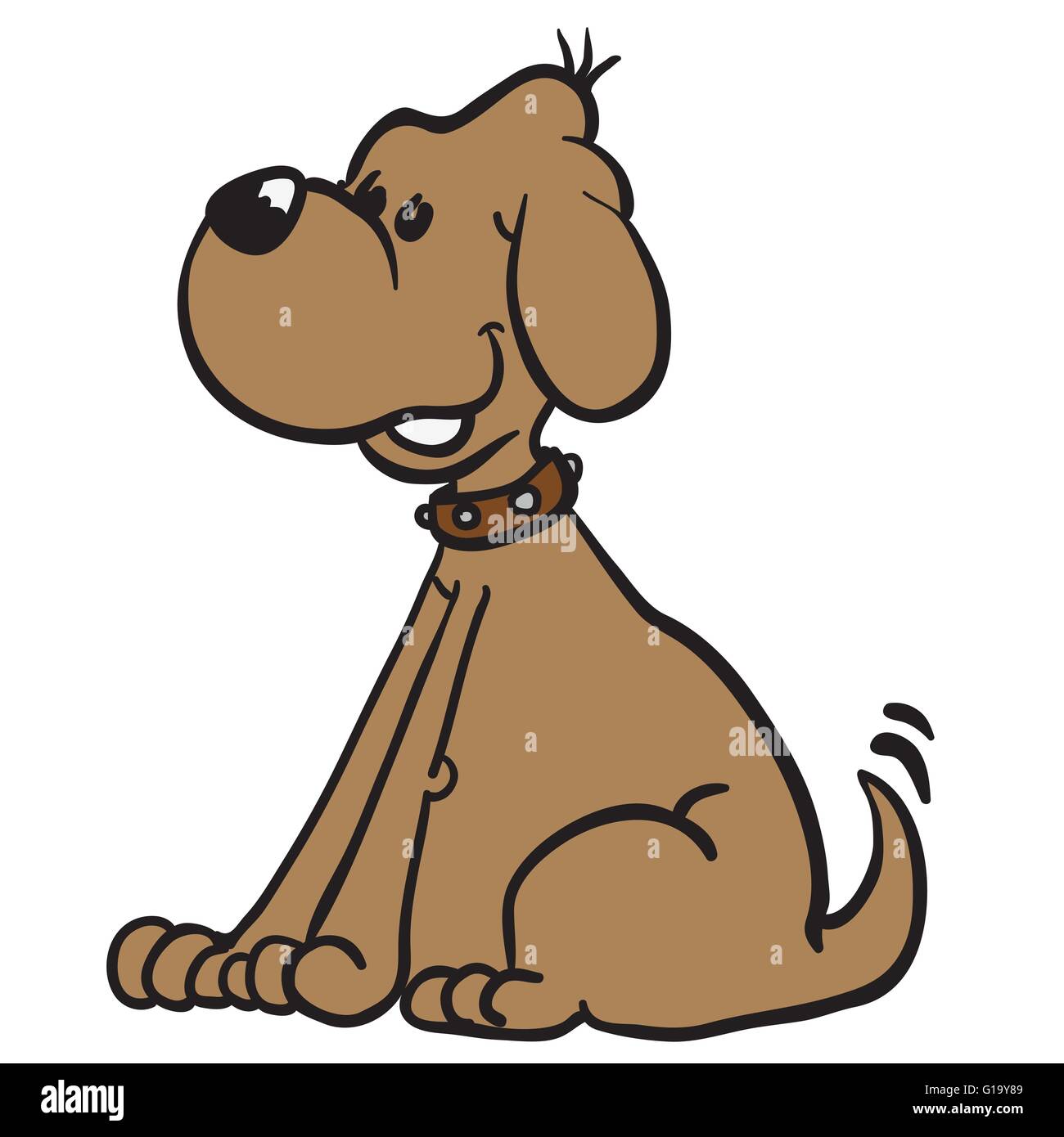 Brown sweet funny dog Stock Vector Images - Alamy