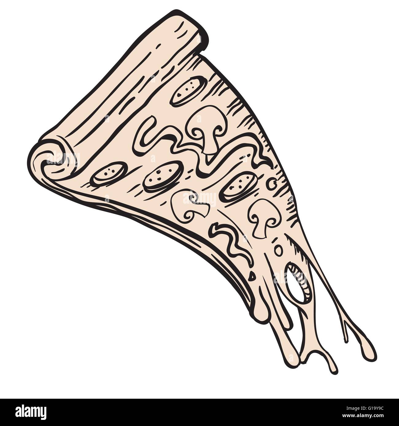 Pizza cartoon Stock Vector Images - Alamy