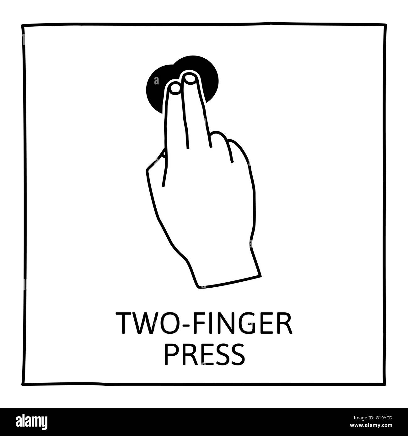 Long press gesture Stock Vector Images - Alamy