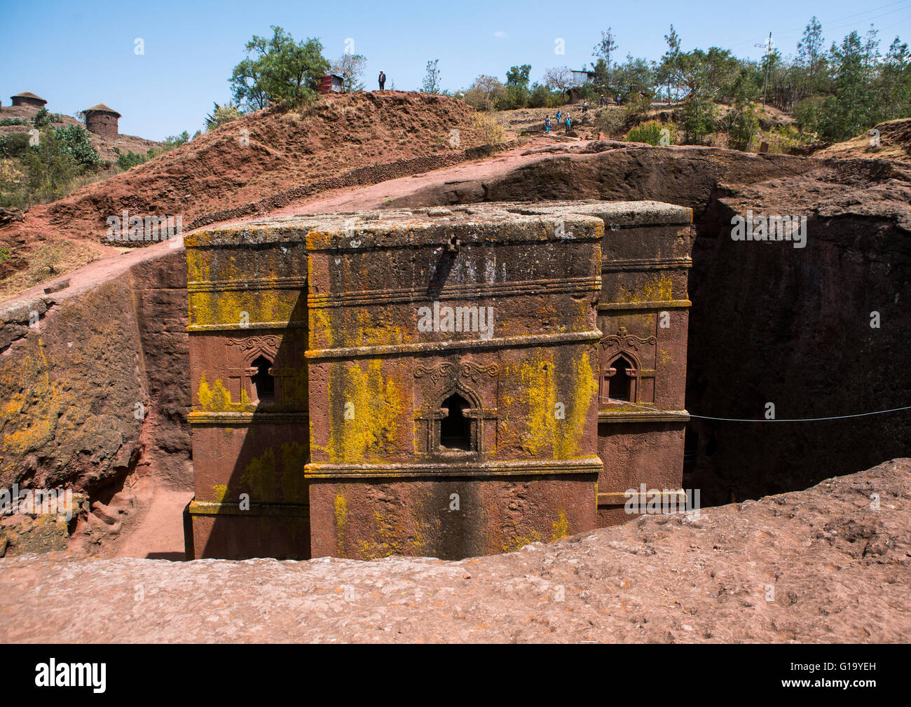 Monolithic rock-cut church of bete giyorgis saint george, Amhara region ...
