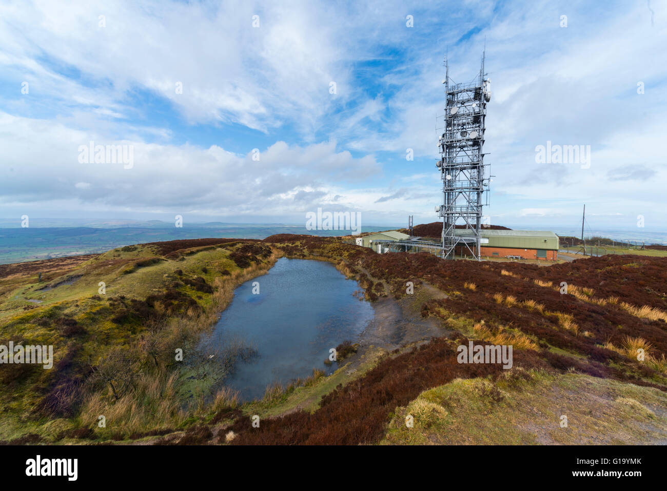 Abdon Burf, the highest peak of Brown Clee Hill (540m/1770ft), also the ...