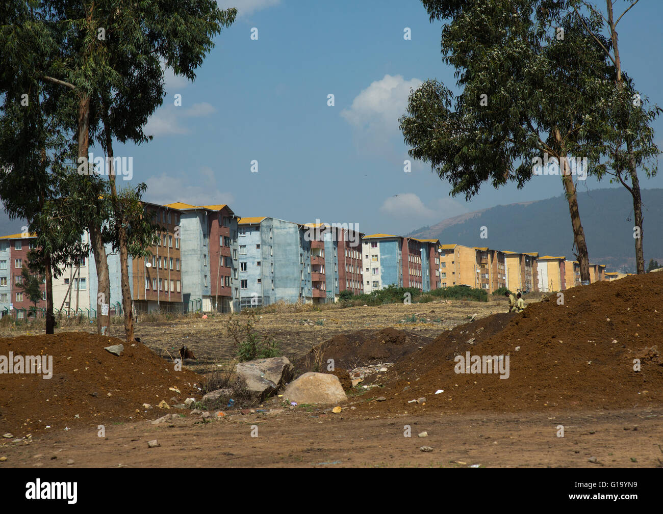 Popular and middle class new apartments blocks, Addis abeba region ...