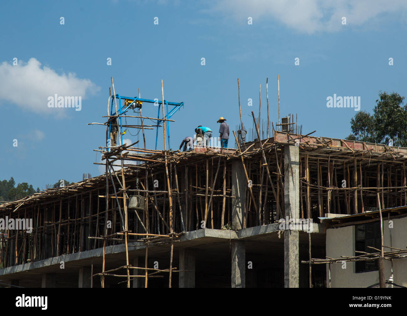Construction of skyscrapers in the city center, Addis abeba region ...