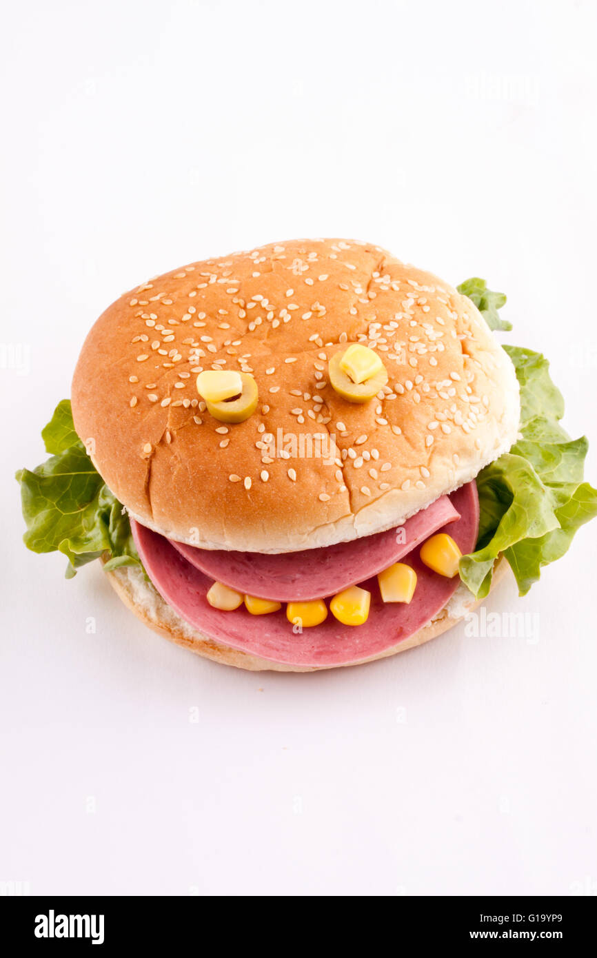 Funny sandwich face hi-res stock photography and images - Alamy