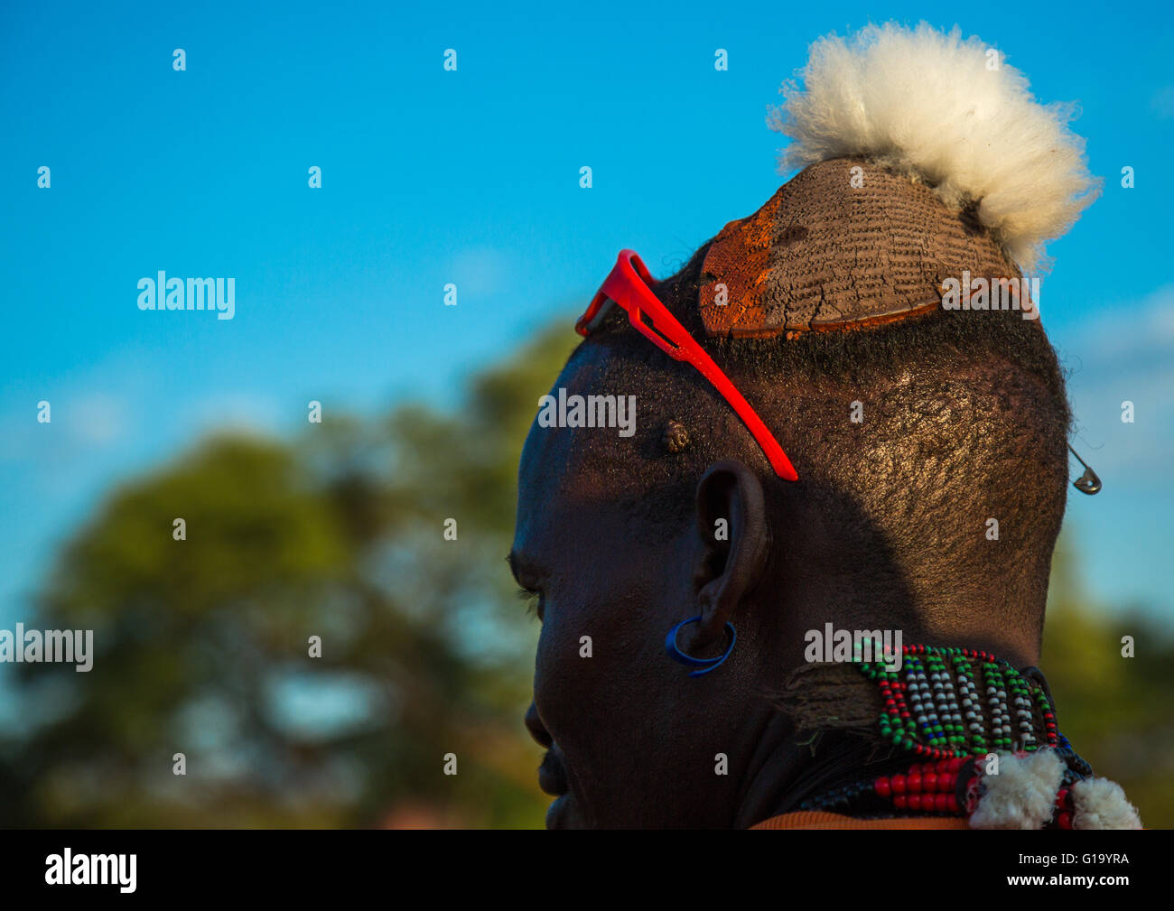 Hamer tribe man with clay bun on the head, Omo valley, Turmi, Ethiopia ...