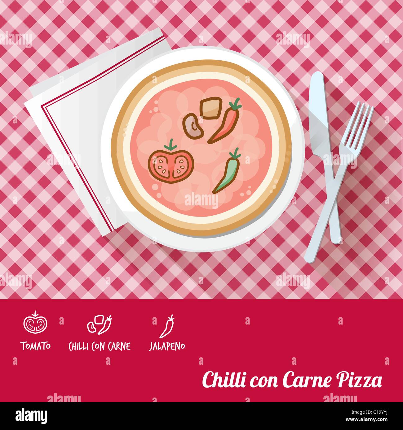 Chilli top view Stock Vector Images - Alamy