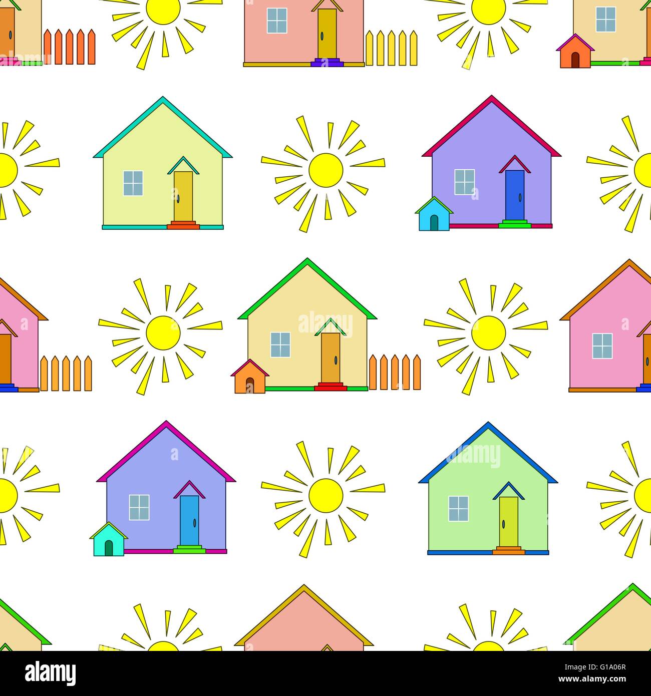 Sunbeam house Stock Vector Images - Alamy