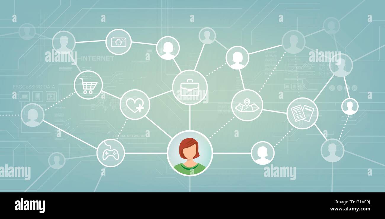 Male female connection Stock Vector Images - Alamy