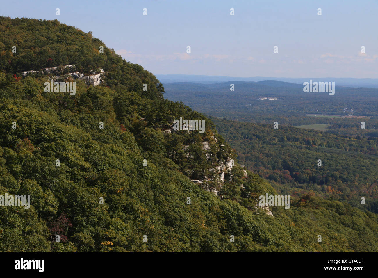 Tree and cliffs Shawangunk Mountains, The Gunks New York Stock Photo ...