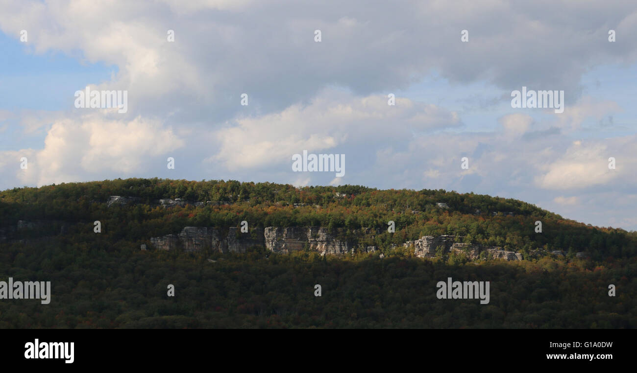 Tree and cliffs Shawangunk Mountains, The Gunks New York Stock Photo ...