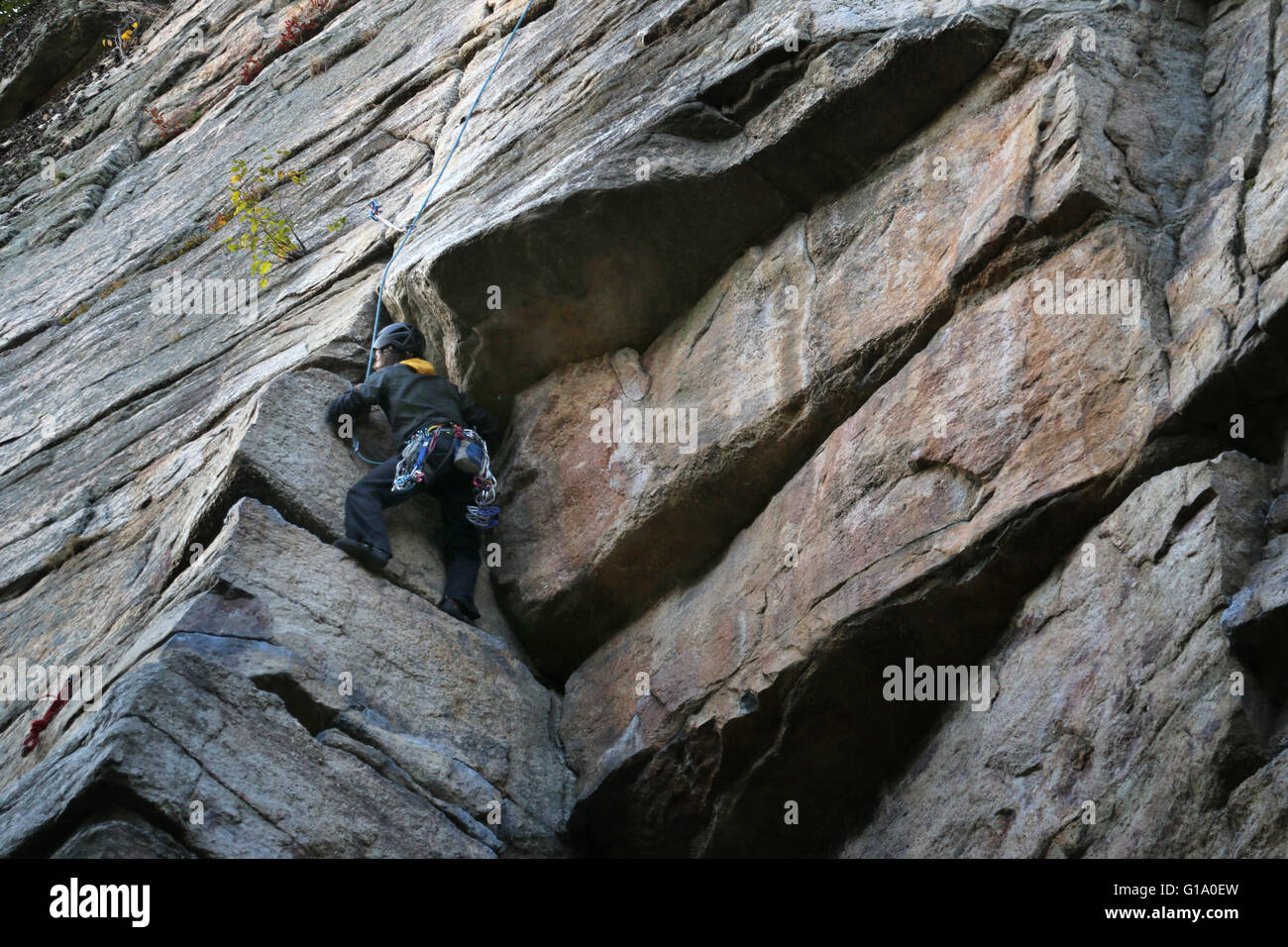 Rock Climber Shawangunk Mountains, The Gunks, New York Stock Photo - Alamy