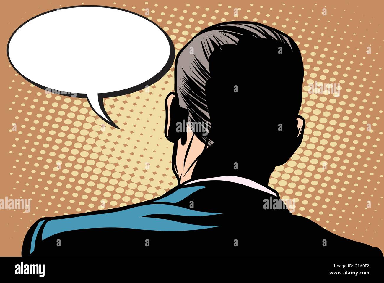 Male back comic bubble conversation communication Stock Vector Image ...