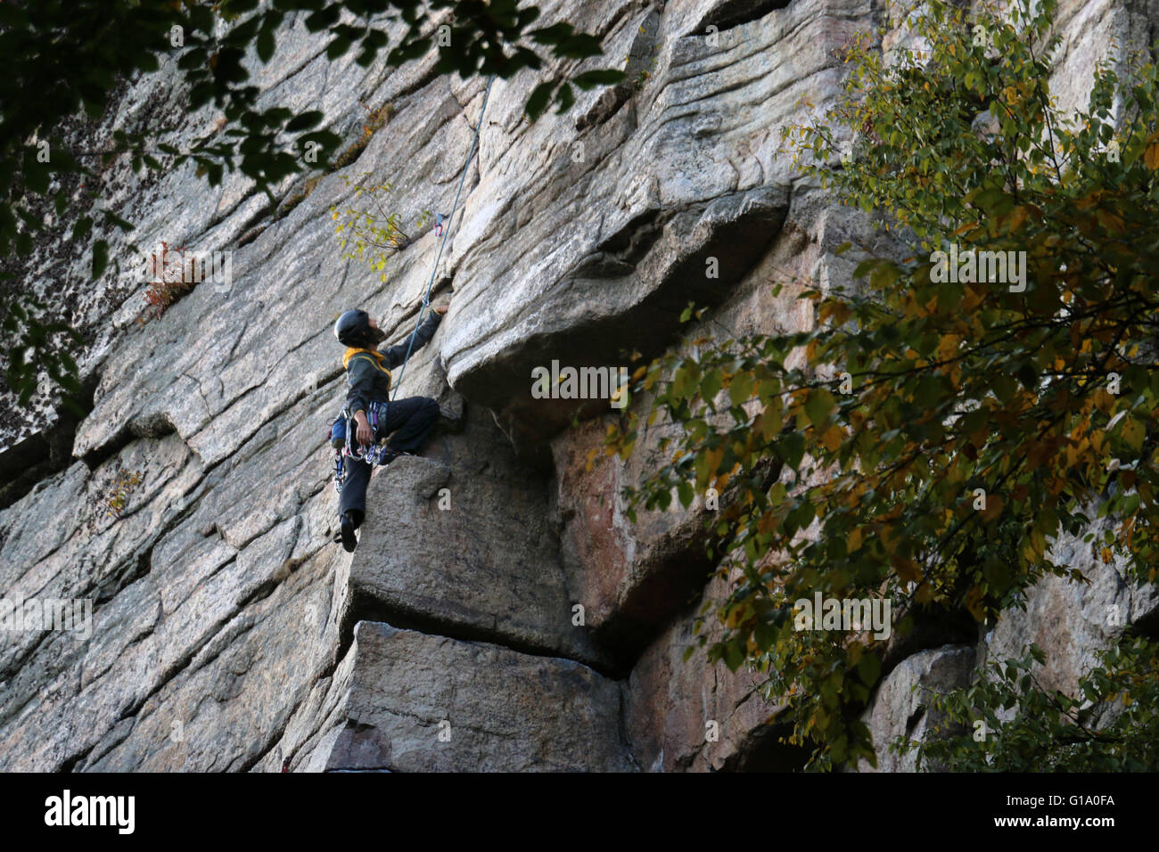 Rock Climber Shawangunk Mountains, The Gunks, New York Stock Photo - Alamy