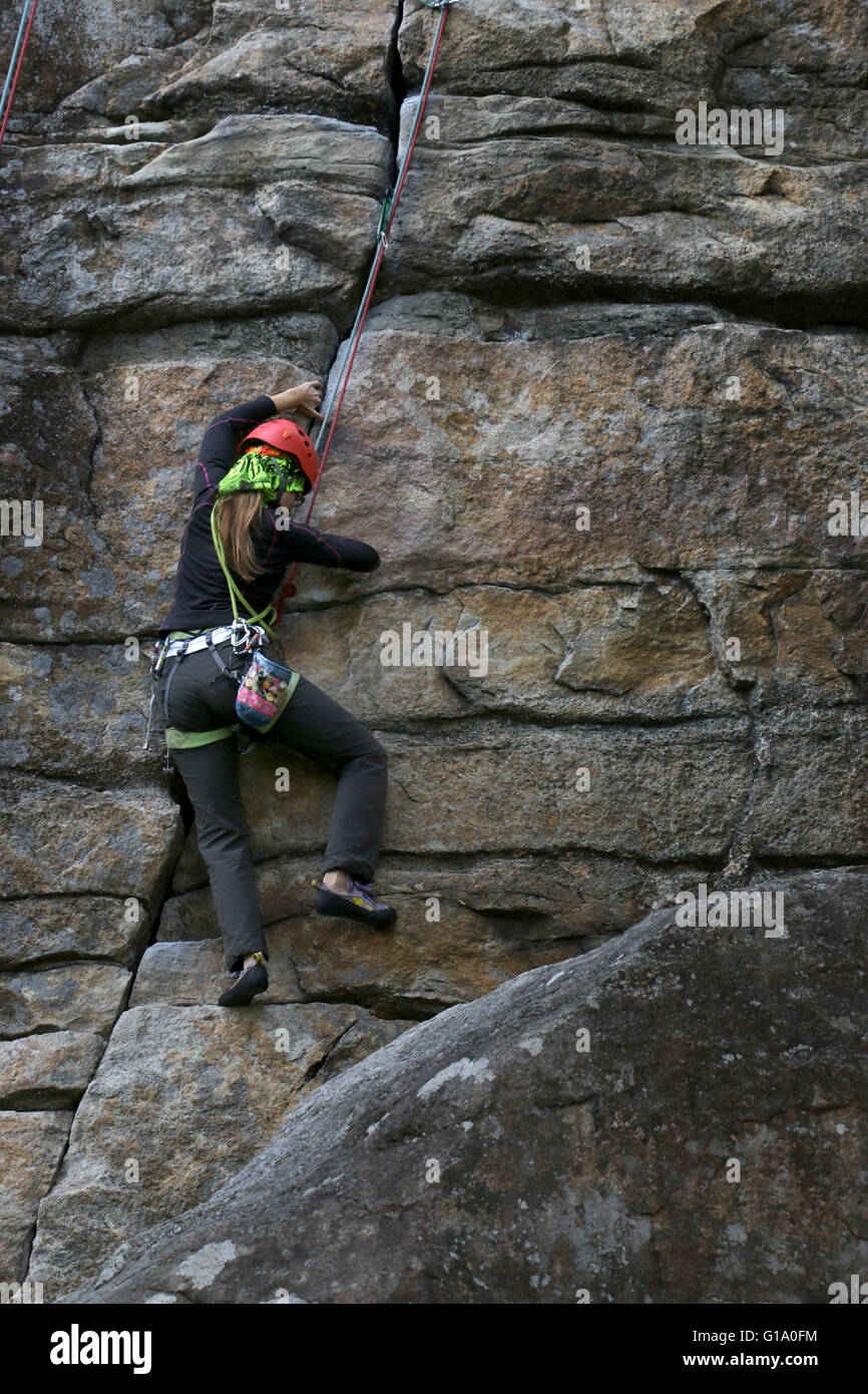 Rock Climber Shawangunk Mountains, The Gunks, New York Stock Photo - Alamy