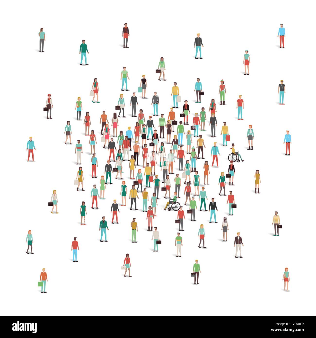 All crowd Stock Vector Images - Alamy