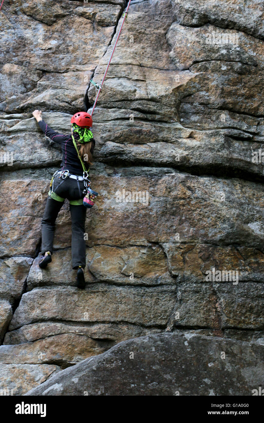 Rock Climber Shawangunk Mountains, The Gunks, New York Stock Photo - Alamy