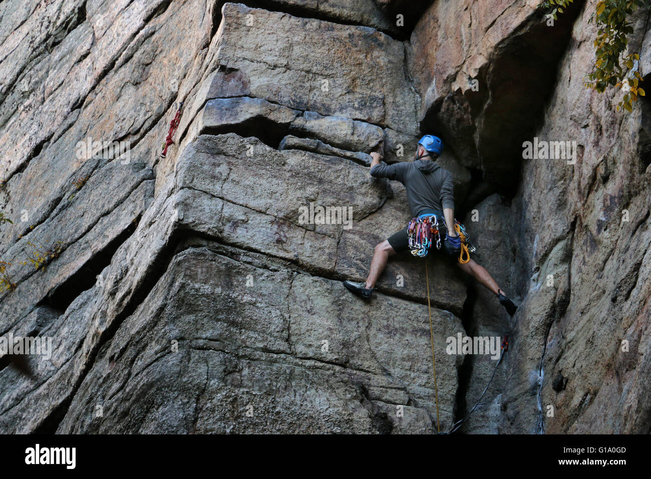 Rock Climber Shawangunk Mountains, The Gunks, New York Stock Photo - Alamy