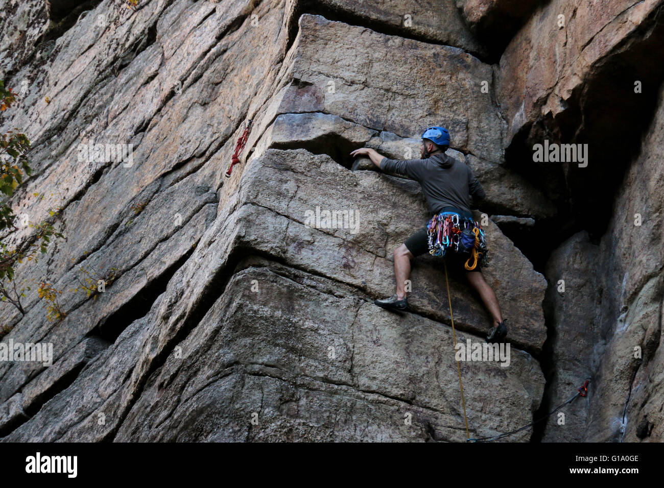Rock Climber Shawangunk Mountains, The Gunks, New York Stock Photo - Alamy