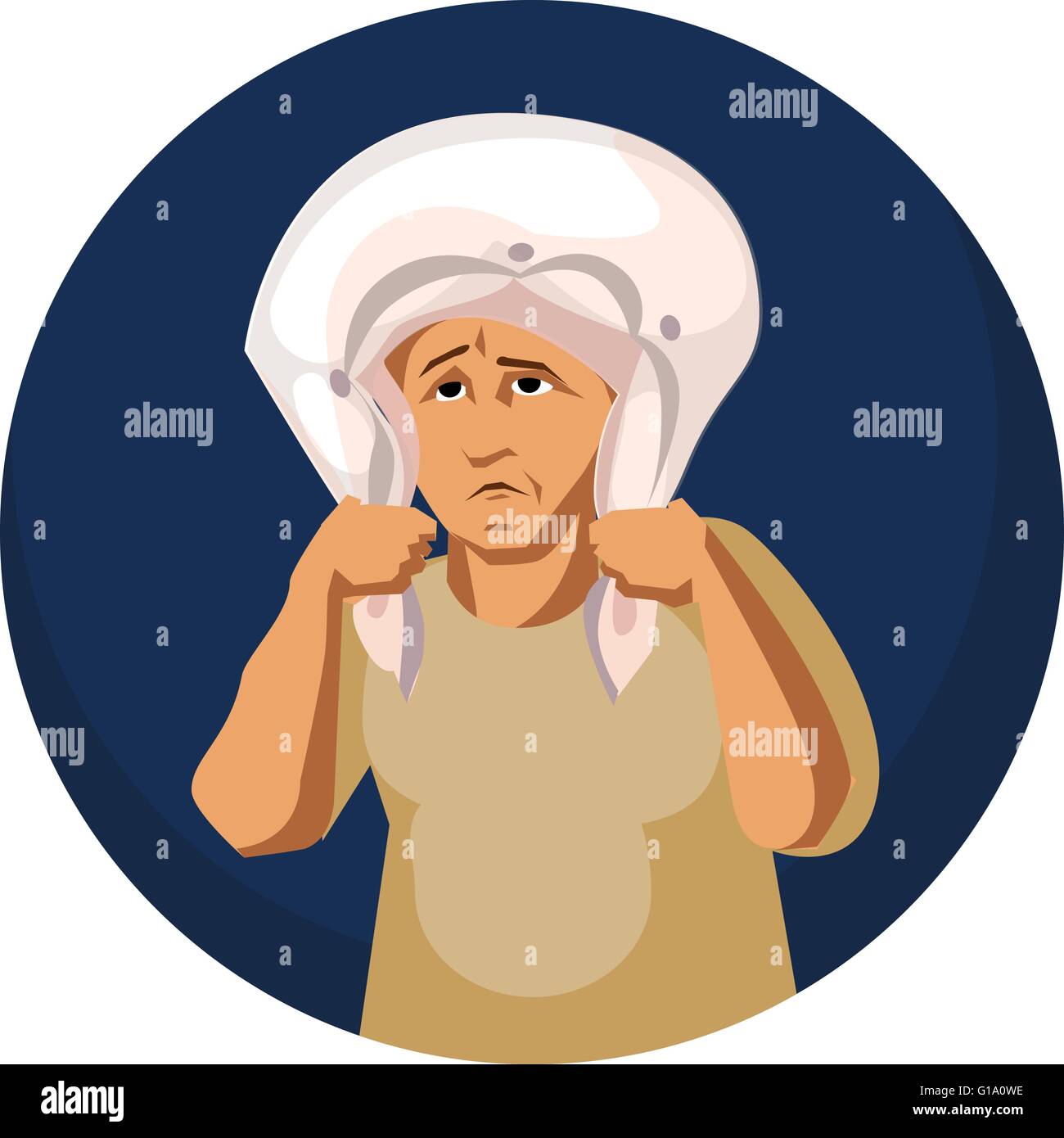head experiencing insomnia or headache Stock Vector Image & Art - Alamy