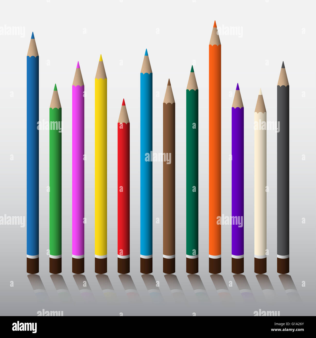 Set of colored crayons hi-res stock photography and images - Alamy