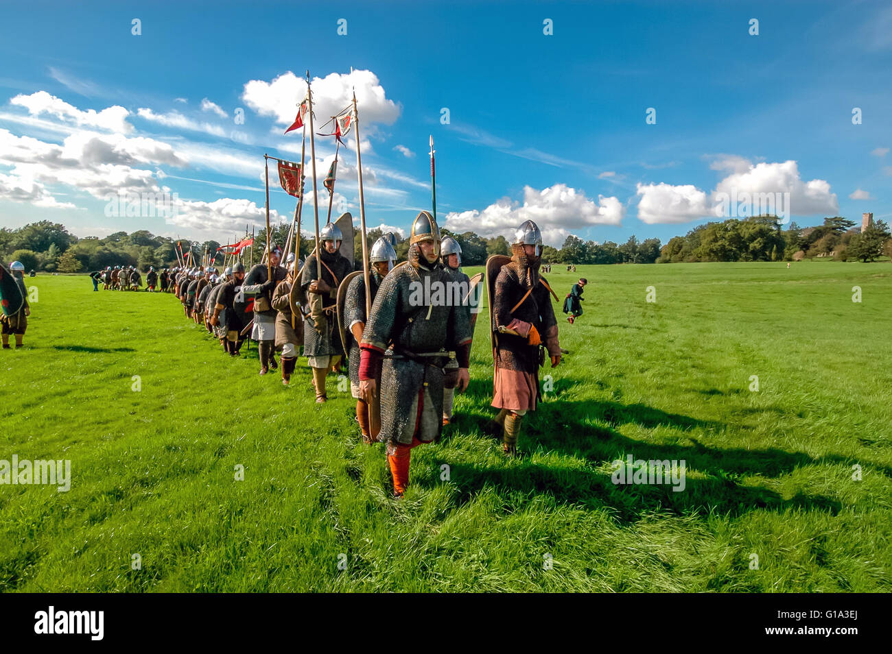 The 2006 re-enactment of the Battle of Hastings in 1066, on the site of ...