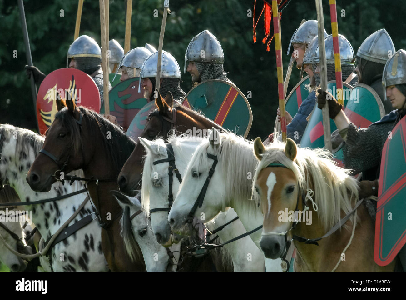 The 2006 re-enactment of the Battle of Hastings in 1066, on the site of ...