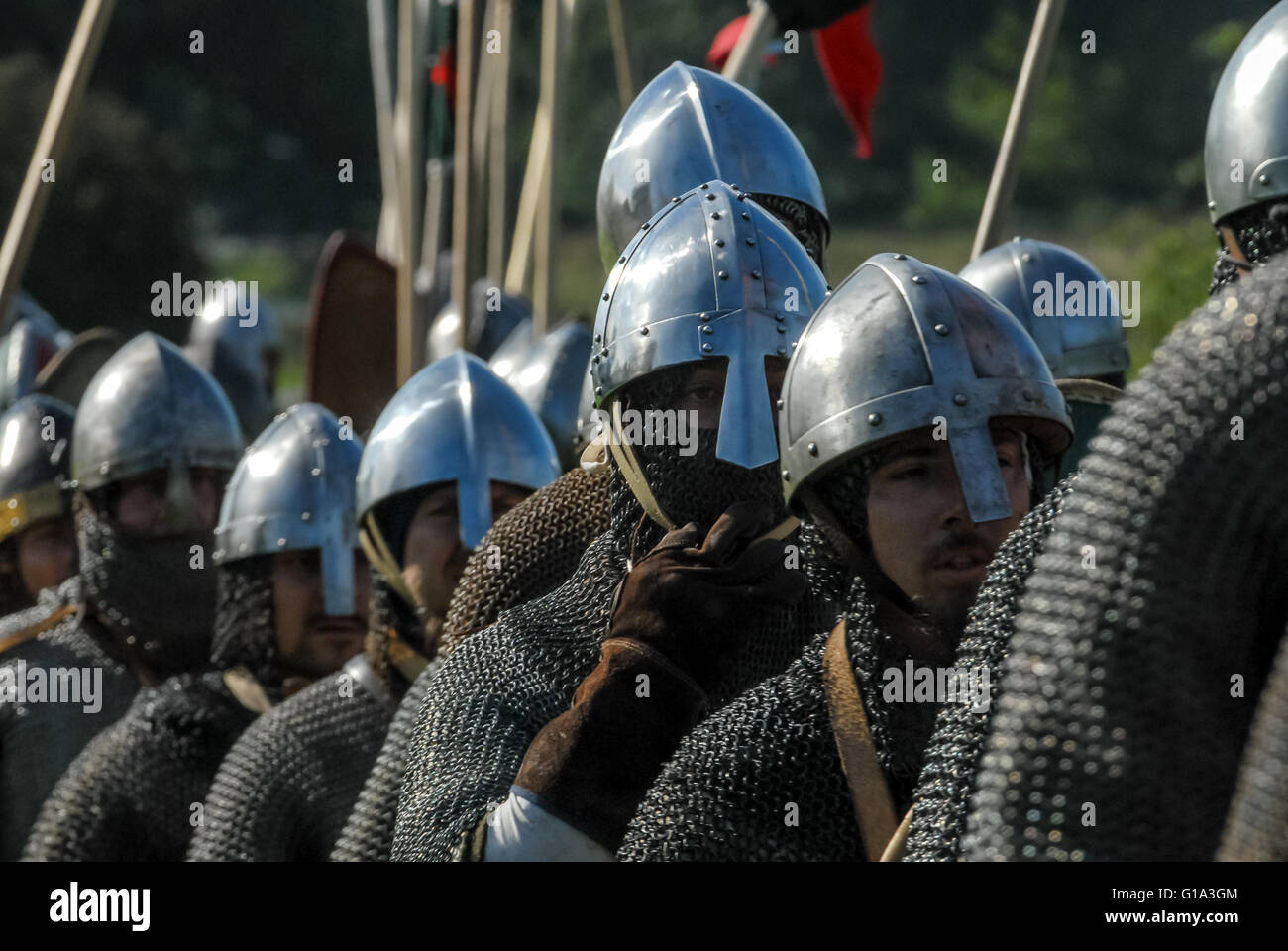 The 2006 re-enactment of the Battle of Hastings in 1066, on the site of ...