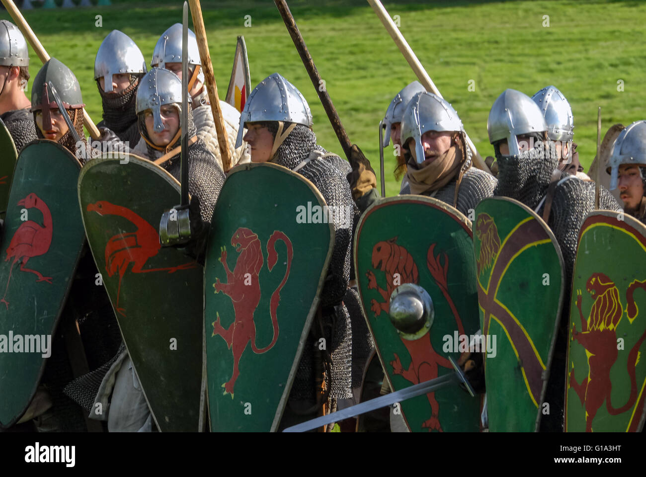 The 2006 re-enactment of the Battle of Hastings in 1066, on the site of ...