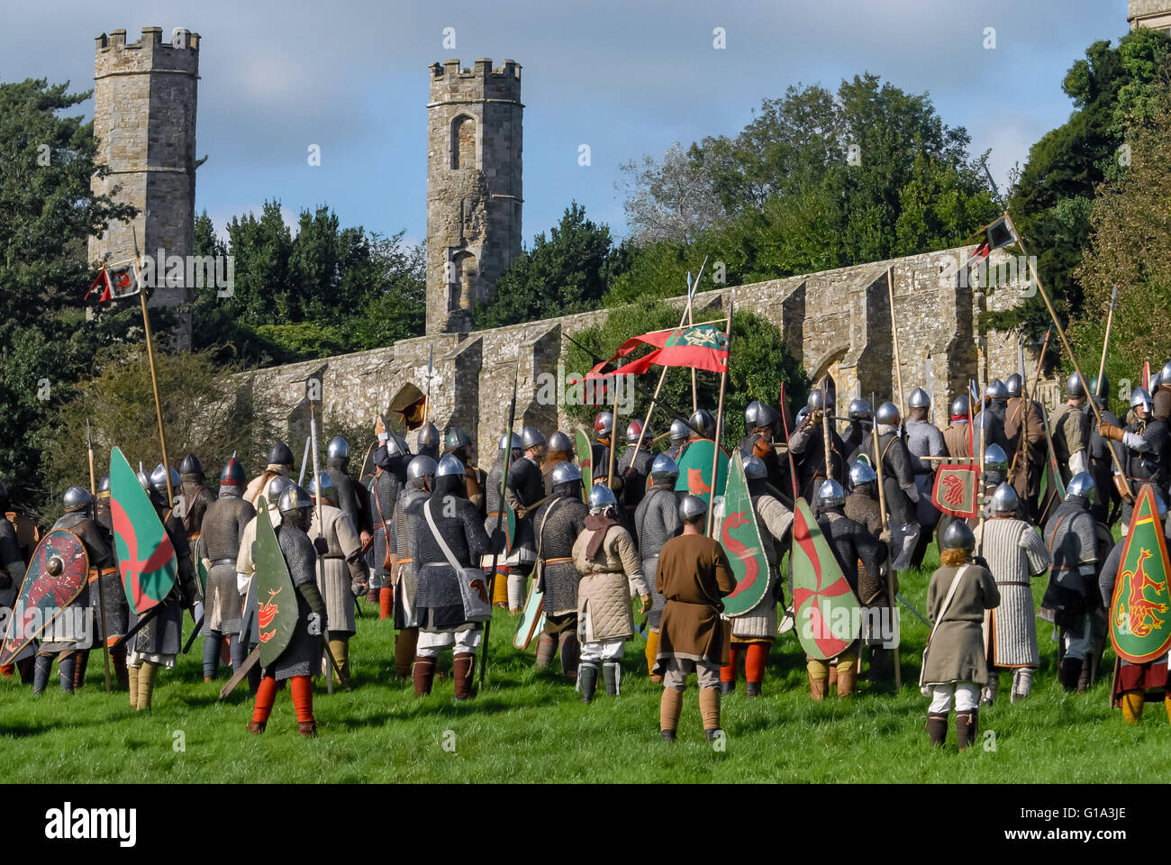 The 2006 re-enactment of the Battle of Hastings in 1066, on the site of ...