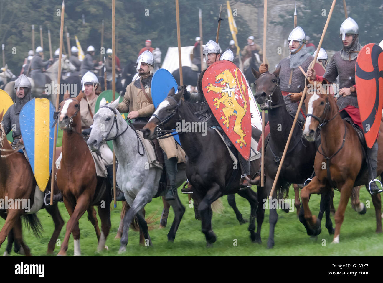 The 2006 re-enactment of the Battle of Hastings in 1066, on the site of ...