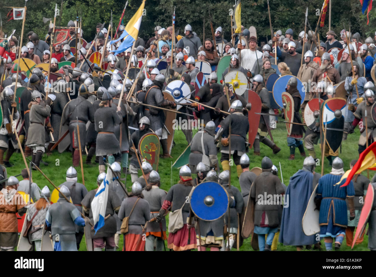 The 2006 re-enactment of the Battle of Hastings in 1066, on the site of ...