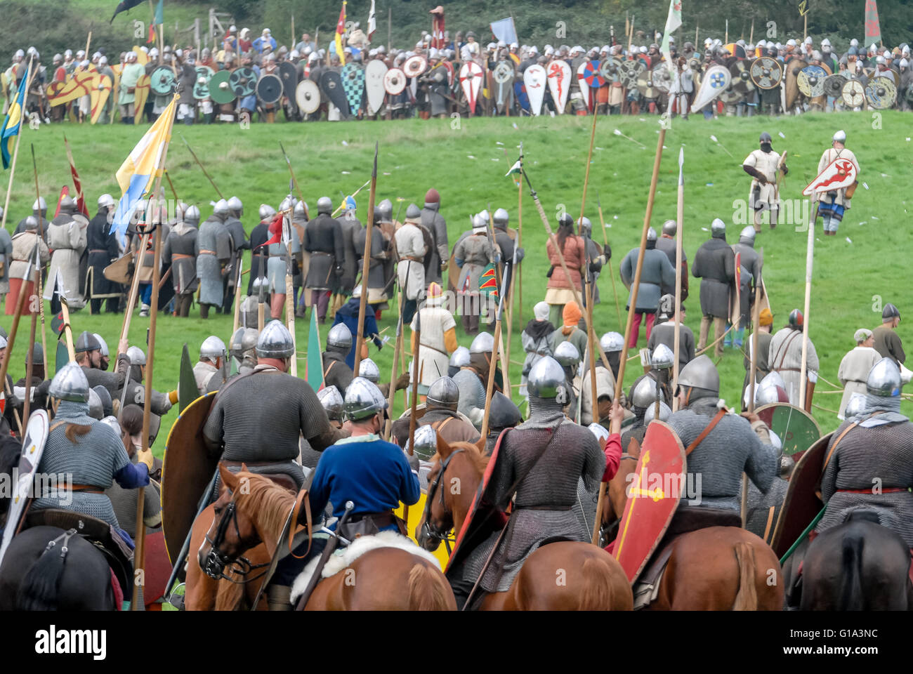 The 2006 re-enactment of the Battle of Hastings in 1066, on the site of ...