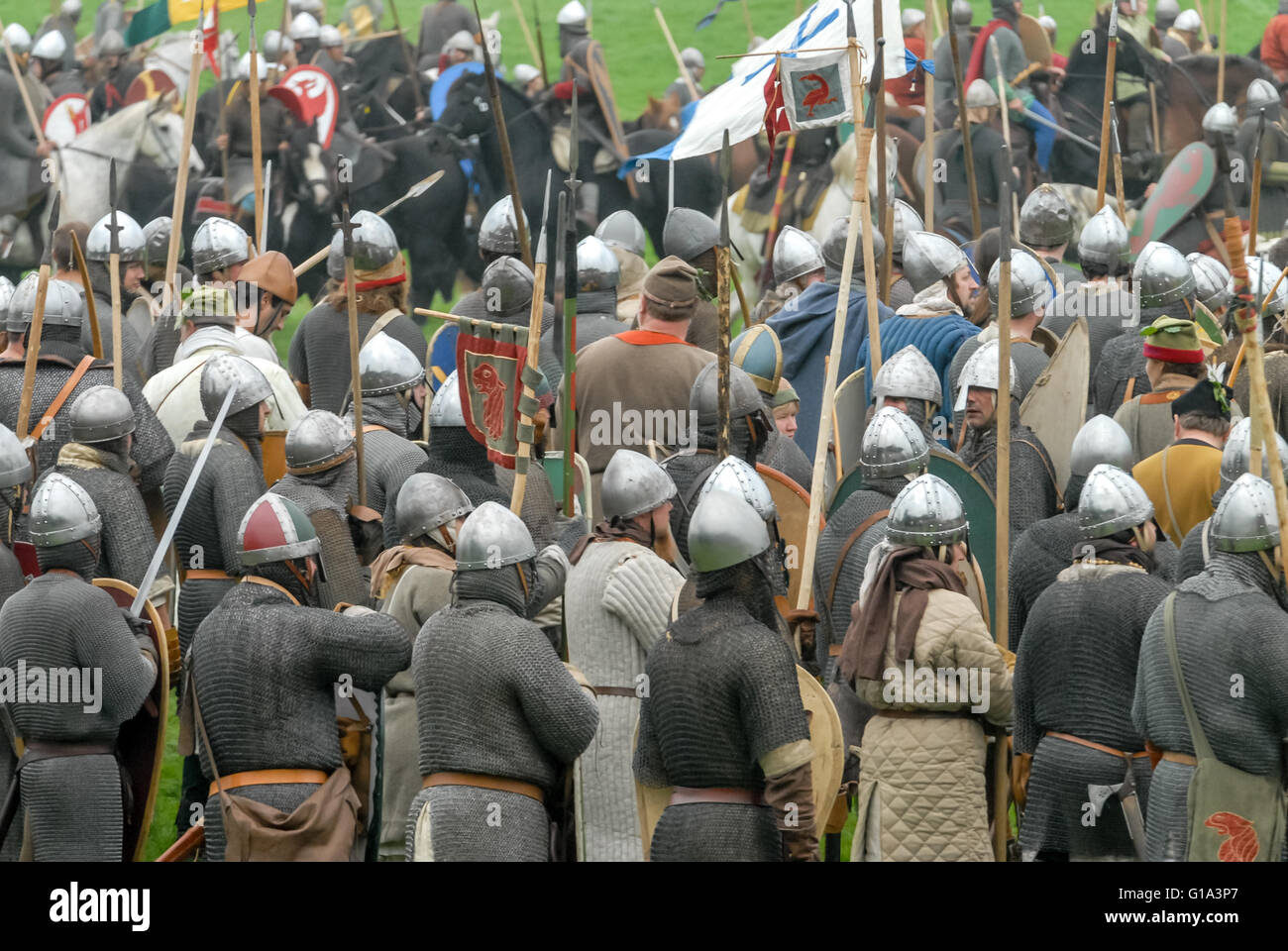 The 2006 re-enactment of the Battle of Hastings in 1066, on the site of ...