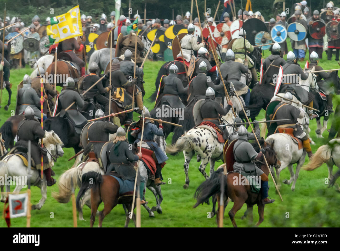 The 2006 re-enactment of the Battle of Hastings in 1066, on the site of ...