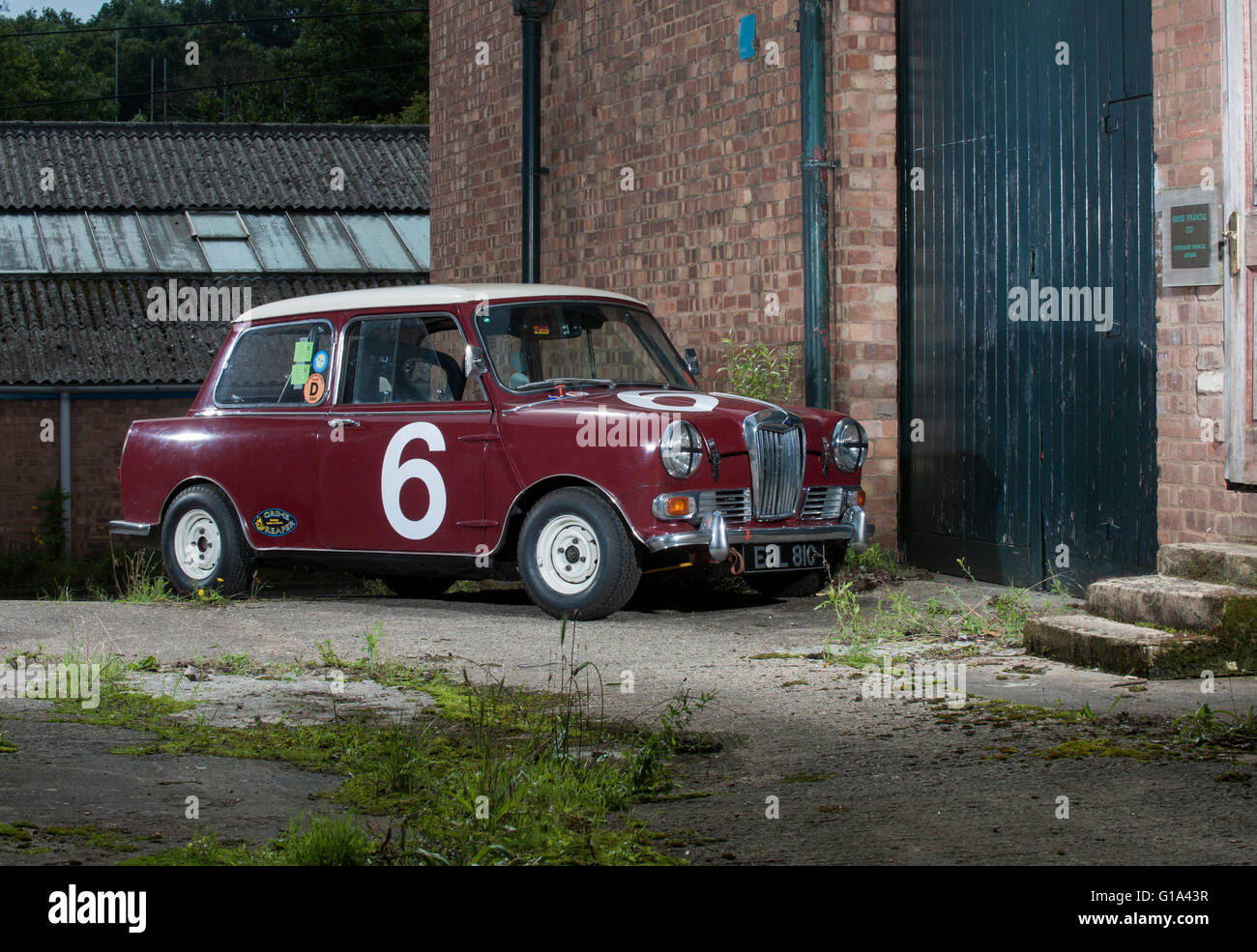 Riley Elf racing car, sedan based on classic Mini Stock Photo - Alamy